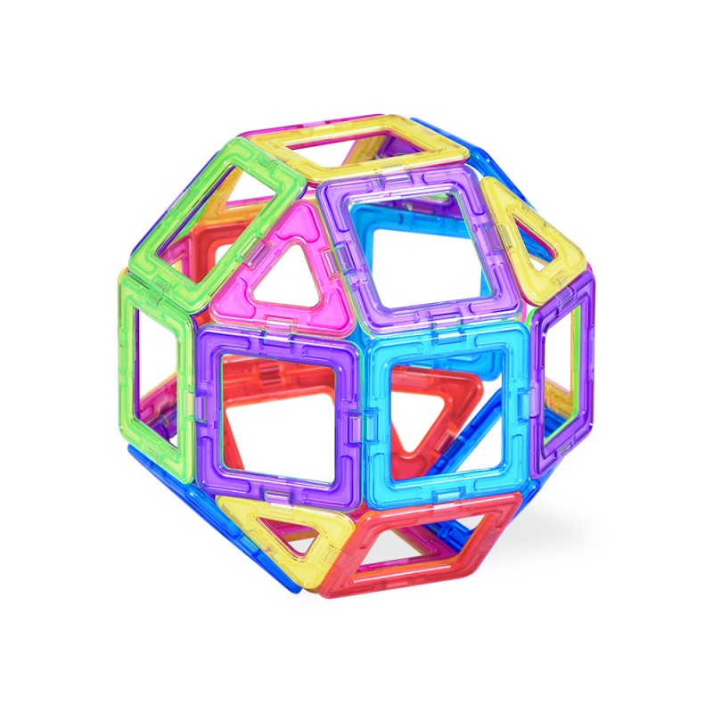 Coffret jeu éducatif et de construction 46 pièces magnétiques MAGIC TILES