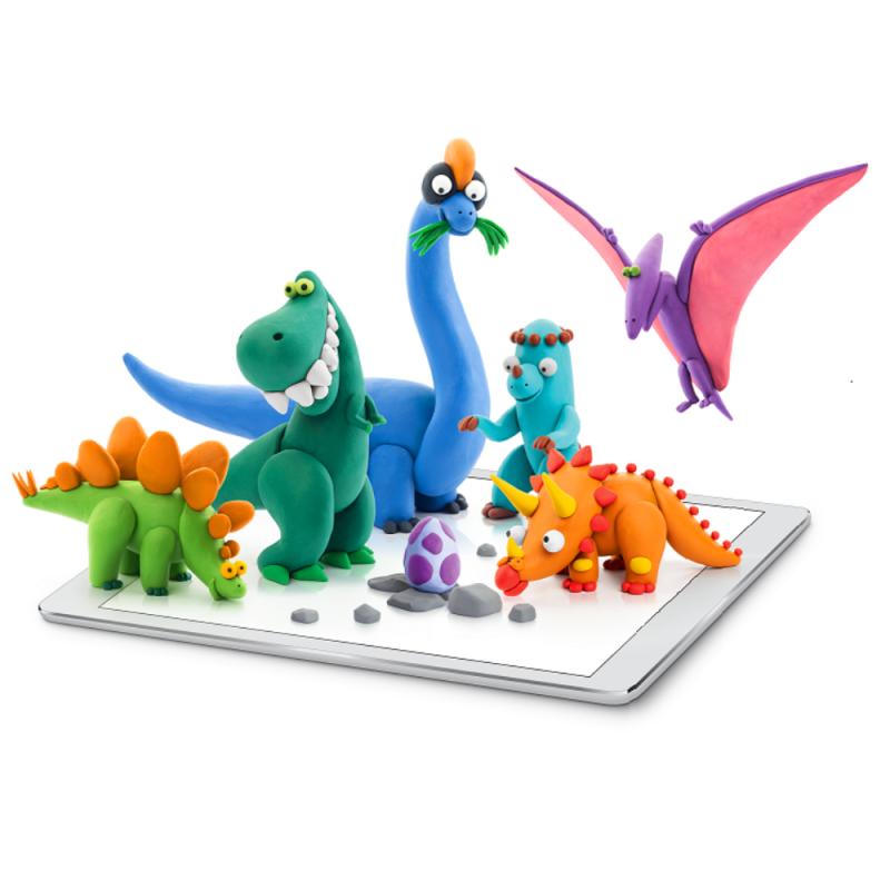 Pâte à modeler auto-durcissante HEY CLAY® - Grand coffret 6 dinosaures