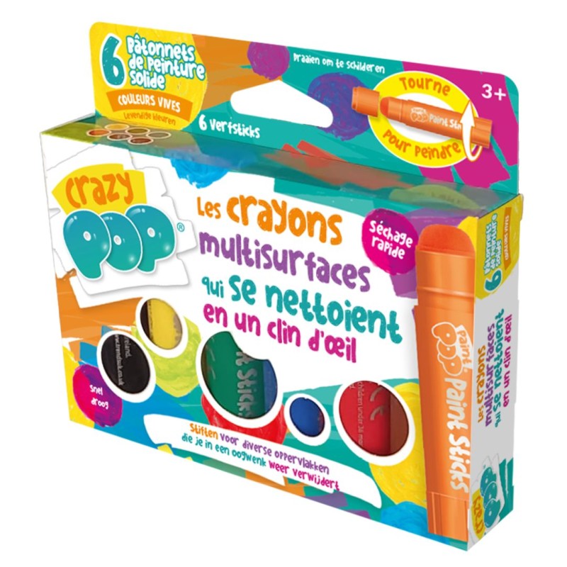 CRAZY POP® Feutres colorés lavables pour tous les supports
